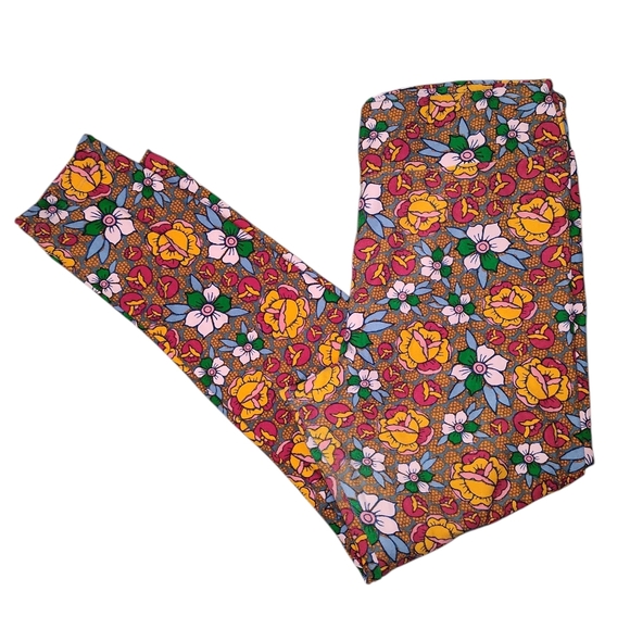 LuLaRoe | Pants & Jumpsuits | Lularoe Womens Leggings With Floral ...